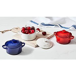 Eiffel Tower Stoneware Mini Cocotte - Cerise