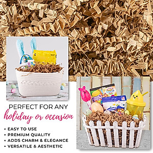 MagicWater Supply Crinkle Cut Paper Shred Filler (1 LB) for Gift Wrapping & Basket Filling - Kraft