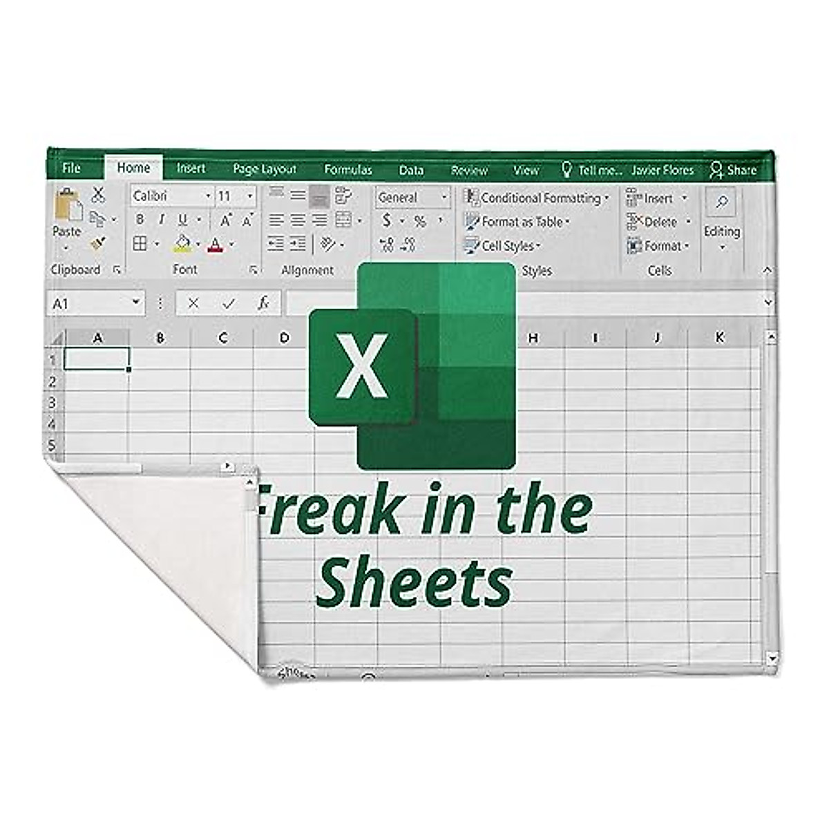Jschlatt Freak in The Sheets, Funny, Excel Spreadsheet Throw Blanket for Women Men 60" x 50" (150cm x 130cm)