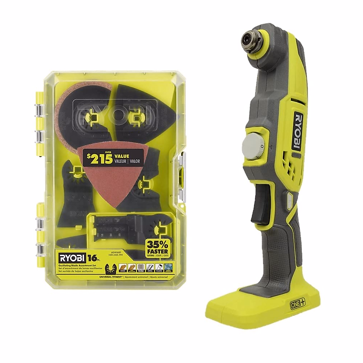 ONE+ 18-Volt Cordless Multi-Tool with 16-Piece Oscillating Multi-Tool Blade Accessory Set - P343 + A241601 (Bulk Packaged)