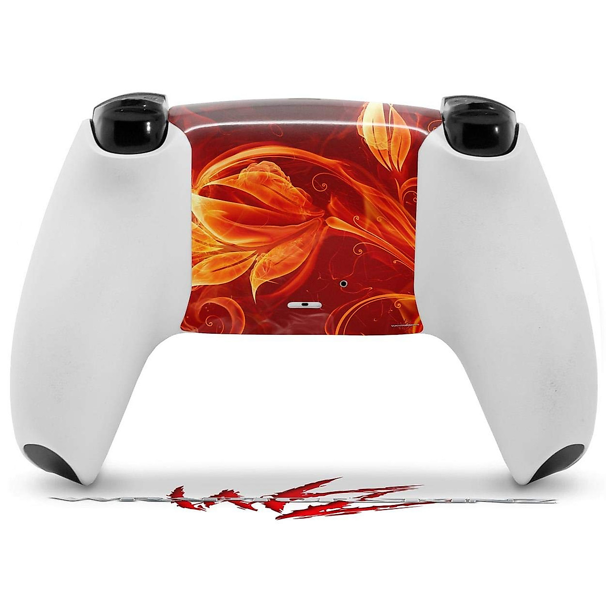 WraptorSkinz Skin Wrap compatible with Sony PS5 DualSense Controller Fire Flower (CONTROLLER NOT INCLUDED)