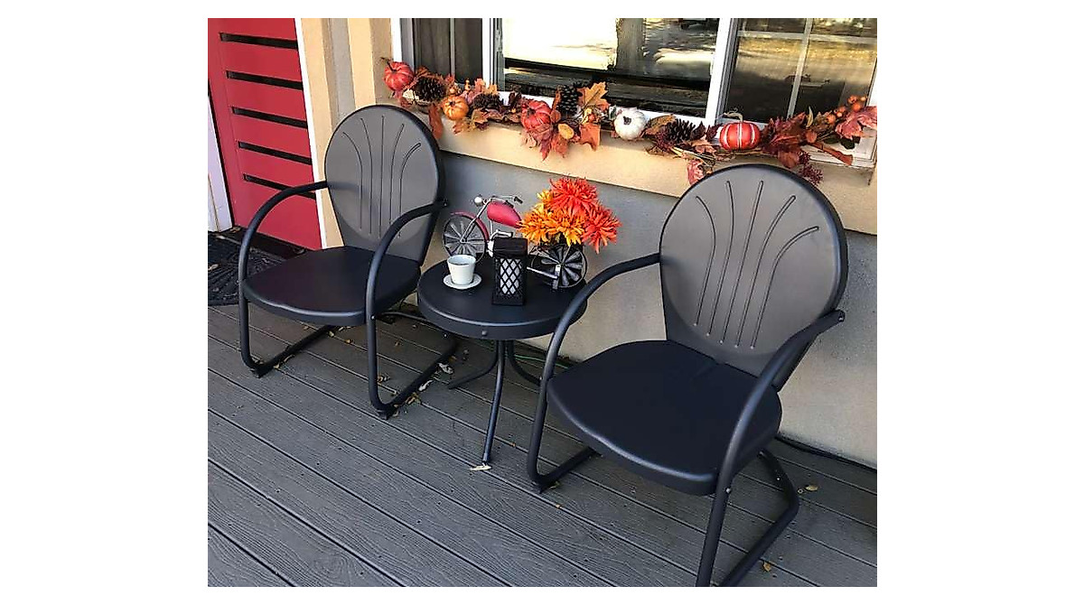 PURPLE LEAF Retro Patio Bistro Set - Weather Resistant
