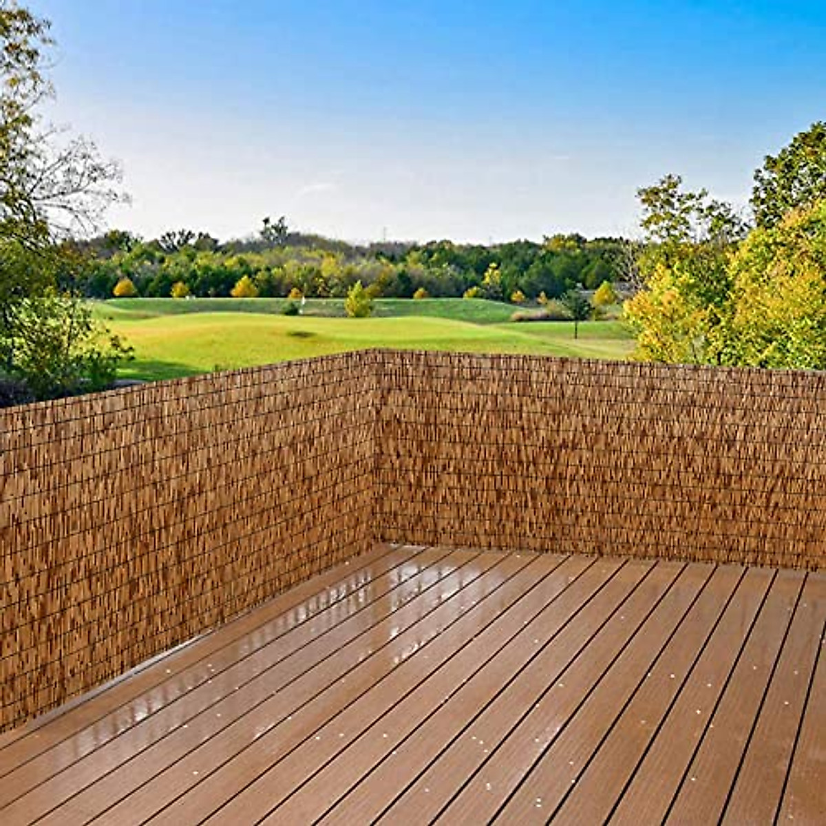 DearHouse Natural Reed Fencing, Eco-Friendly Reed Fence, 4 feet High x 13.3 feet Long, Reed Screen for Garden, Privacy Fence