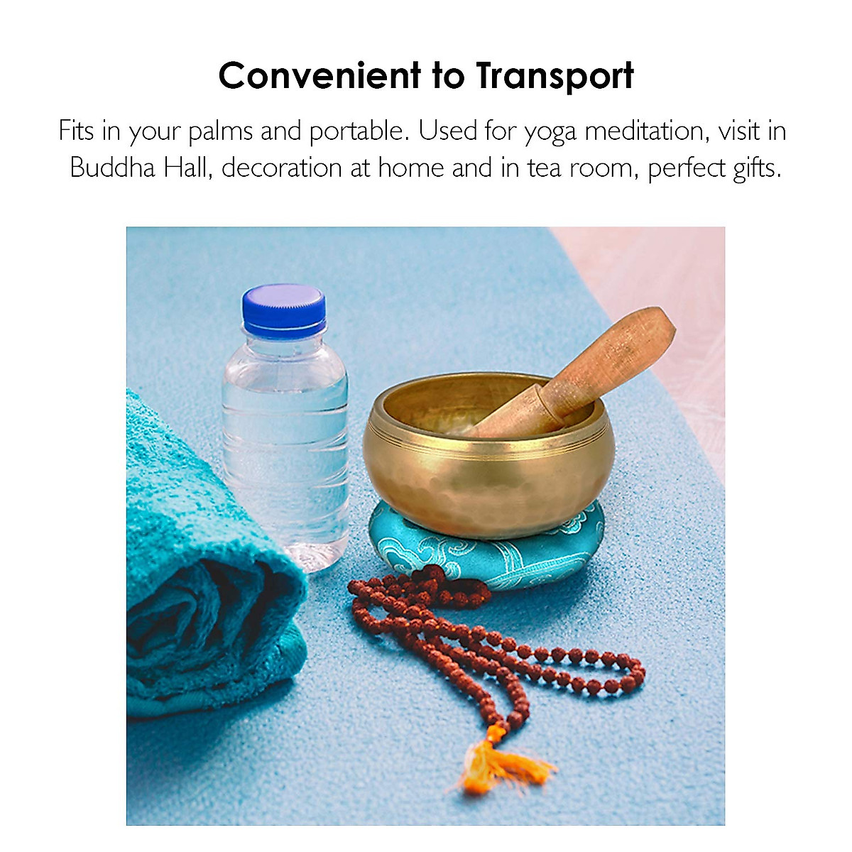 SATNAM 4'' Tibetan Meditation Yoga Singing Bowl Set Hand Hammered Singing Bowl With Mallet & Silk Cushion, For Meditation, Chakra Healing, Prayer, Yoga and Mindfulness