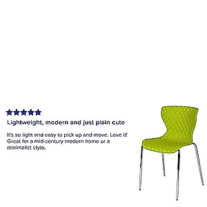 Flash Furniture 4 Pack Lowell Contemporary Design Citrus Green Plastic Stack Chair