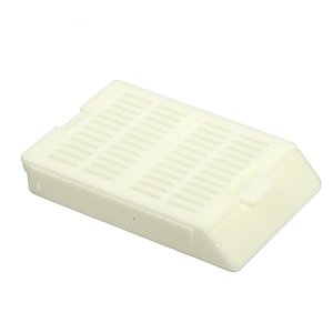 Bio Plas 6050 White Acetyl Plastic Histo Plas Uni-Capsette Tissue Embedding Cassettes with Detachable Lid (Pack of 500)