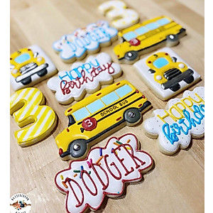 School Bus Cookie Cutter, 4.5" Made in USA by Ann Clark