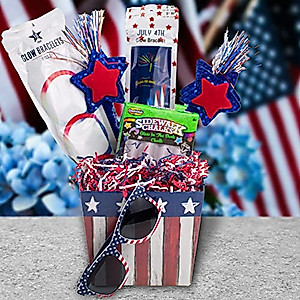 MagicWater Supply Soft & Thin Cut Crinkle Paper Shred Filler (1 LB) for Gift Wrapping & Basket Filling - Red, White and Blue