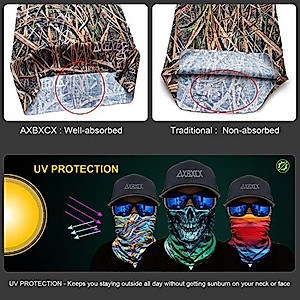 AXBXCX 2 Pack - Camouflage Camo Face Mask Balaclava Neck Gaiter Bandana Headband Headwear Sweatband Wristband for Men Women Fishing Hiking Cycling Motorcycle Riding Skiing 051