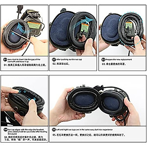 COMBATGEAR Silicone Gel Earpads Compatible with MSA SORDIN Headsets Hearing Protection Noise Reduction