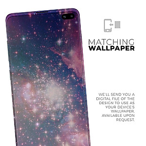 DesignSkinz Vibrant Sparkly Pink Space Protective Vinyl Decal Wrap Skin Cover Compatible with The Samsung Galaxy S20 (Screen Trim & Back Glass Skin)