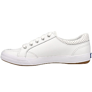 Keds womens Center 2 Sneaker, White Leather, 8.5 US