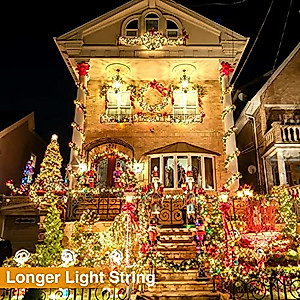 kolpop Solar String Lights Outdoor, 78.7FT 240LED Solar Fairy Lights Outdoor Waterproof 8 Modes Copper Wire Solar Powered Lights Indoor for Garden Patio Gate Yard Party Wedding Camping(Warm White)