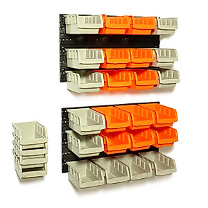 VViViD Heavy-Duty Wall-Mounted Plastic Storage Bin & Tool Organizer Board Set