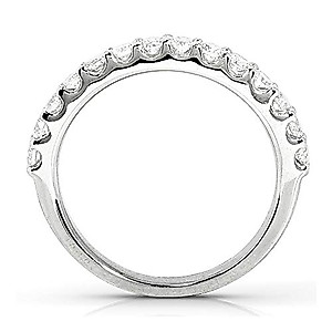 Kobelli Lab Grown Diamond Semi-Eternity Band 1/2 CTW 14k White Gold (DEF/VS), 6.5