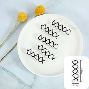 WILLBOND 25pc Spiral Hair Pins Non-scratch Round Clip Corkscrew Hair Pins Round Twist Screw Pins for Women Hair Style DIY