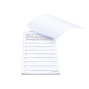 DGBDPACK Guest Check Pads EP-3616WP-1 (10 Pads), Total 500 Sheets White Waitress Notepad, Server Order Pads for Restaurant