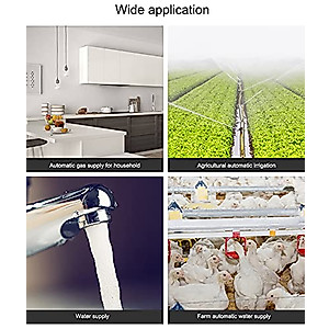 UJV Ufairy WiFi 3rd Generation Smart Water Valve Shutoff Manipulator Domotique Valve Controller Compatible with Alexa Google No Hub Required Black 31x15x75cm GR-W-105
