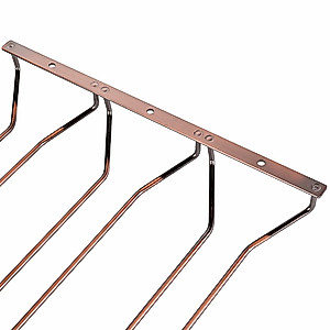 Dianoo Bronze Wine Glass Rack Under Cabinet, 3 Rows, 27.5cm