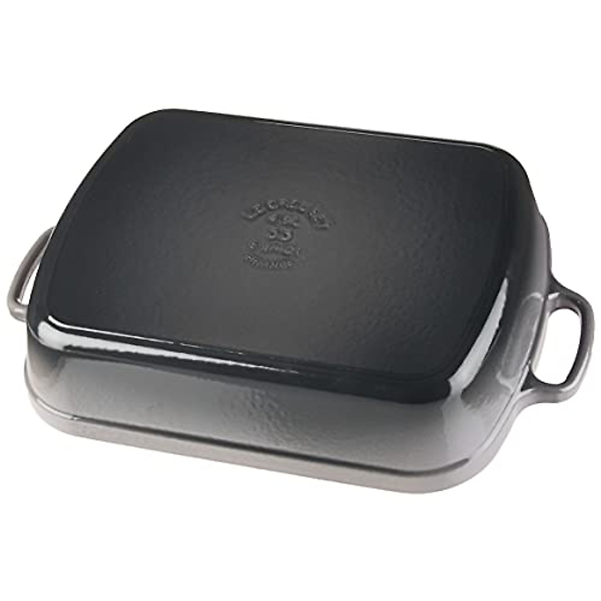 Le Creuset Enameled Cast Iron Signature Rectangular Roaster, 5.25 qt. (11.7" x 16.8") , Oyster