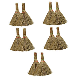 minkissy 10 Pcs Desktop Small Broom Miscanthus Small Broom Kitchen Desktop Cleaning Broom Kids Desks Broom Mini Desk Whisk Broom
