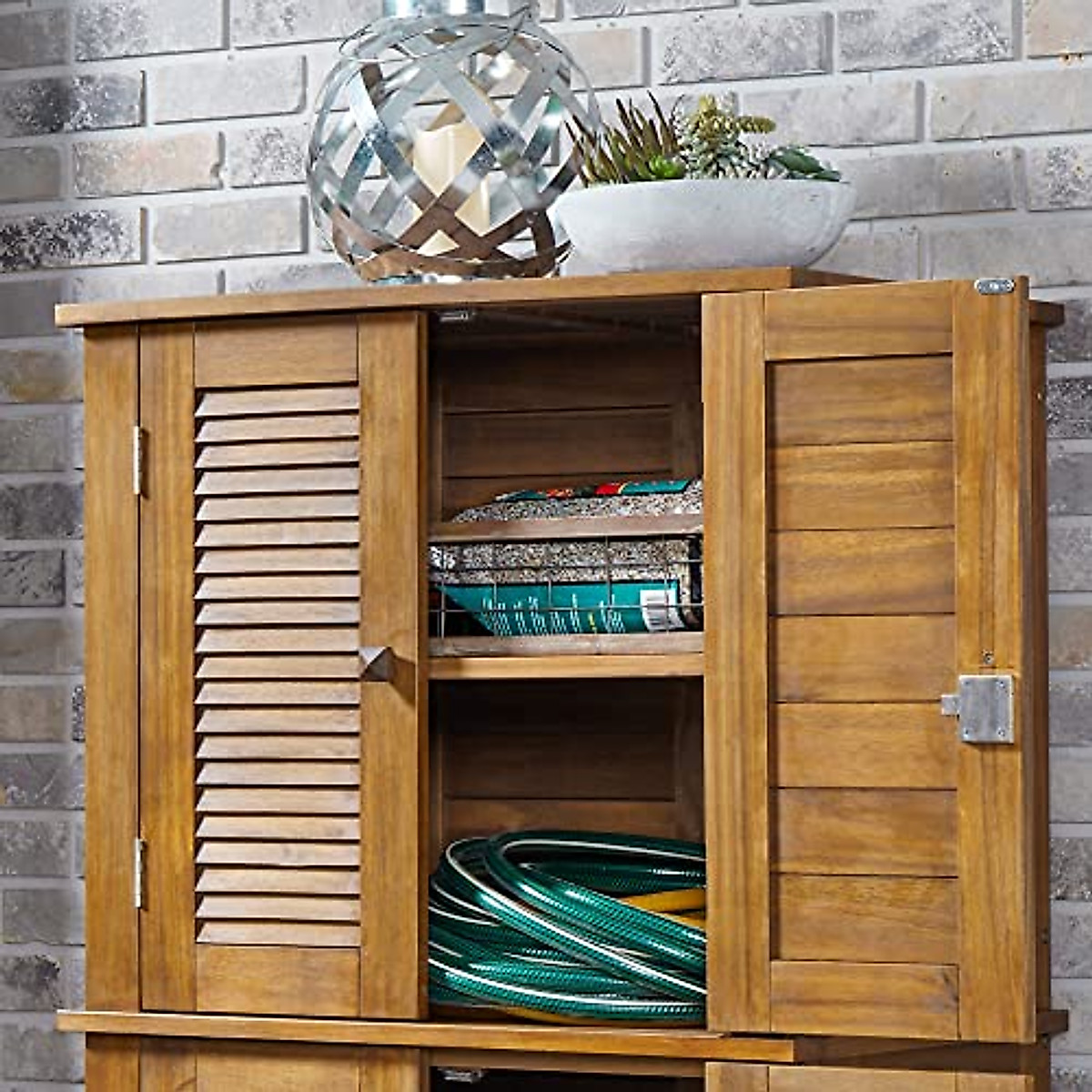 Homestyles Maho Storage, Large Cabinet, Brown