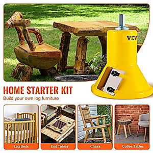 VEVOR Tenon Cutter, 1"/25.4mm & 1.5"/38mm & 2"/50.8mm, with Dual Straight Blades & Button Screws Home Master Kit, Premium Aluminum & Steel Log Furniture Cutter, Commercial Starter’s Tool for Home DIY