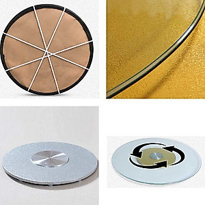 Lazy Susan Tempered Glass Heavy Duty Turntable Round Dining Table Swivel Large Tabletop Serving Plate Transparent Rotating Tray with Silent Bearing Centerpieces ( Battery *1 : Ø 70cm/27.5in )