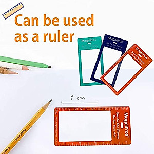 MAGDEPO Signature Writing Guide for Blind and Low Vision with 2 Pocket 3X Bookmark Magnifier for Reading Books