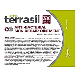 Antibacterial Skin Repair, 3X Faster Natural Ingredients for Treatment of Fissures Folliculitis Angular Cheilitis Impetigo Chilblains Lichen Sclerosus Cellulitis by Terrasil (14 Gram)