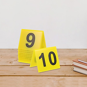 UPKOCH 10pcs Signage Reusable Table Numbers Detective Game Case Files Game Compact Evidence Marker Table Number Sign Table Number Tent Cards Banquet Acrylic Triangle Crime Scene