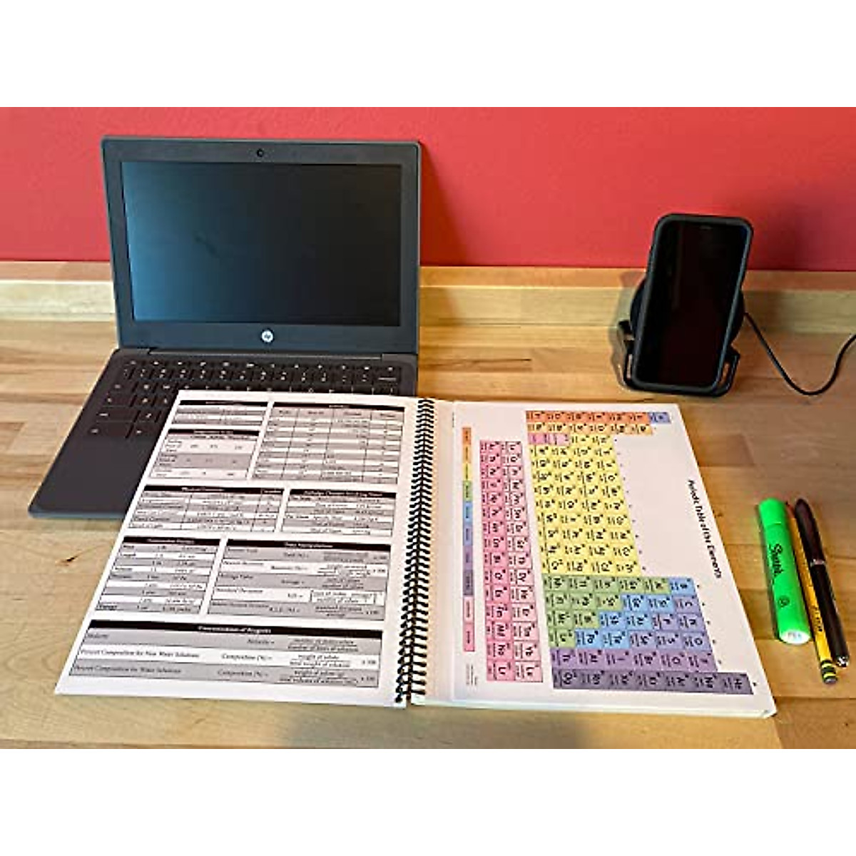Student Lab Notebook (50 duplicate page sets): perforated carbonless sheets with smooth coil spiral binding