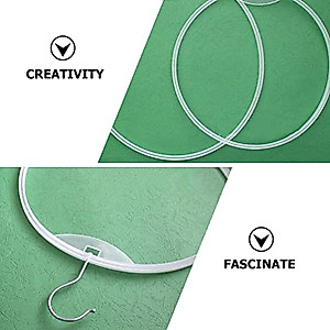 DOITOOL 10pcs Bikini Hangers Thong Underwear Display Ring Hanger Round Circle Bikini Swimwear Lingerie Brief Display Hoop Rack with Hook 31cm