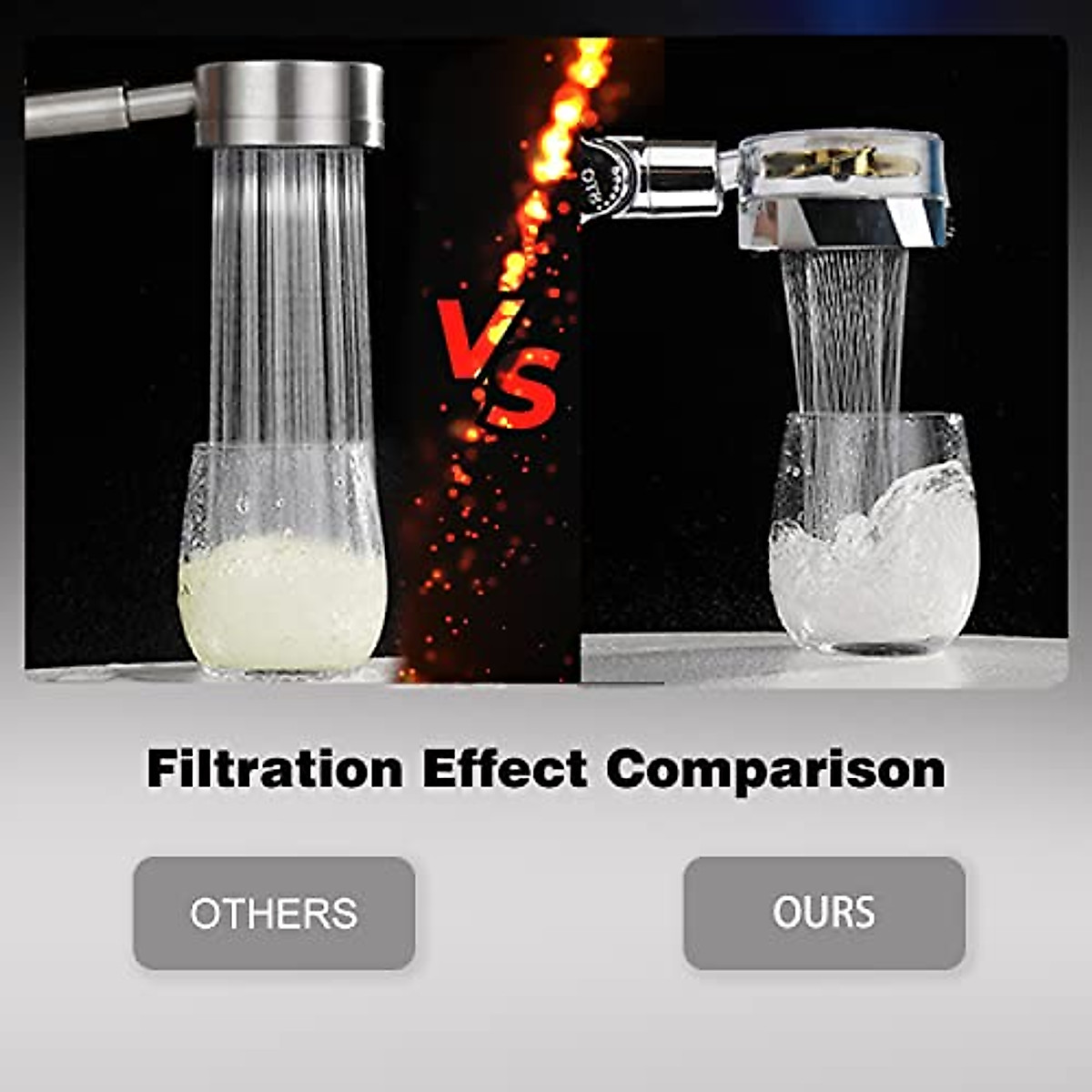 ANTOWER Handheld Turbo Fan hydro jet High Pressure vortex Shower Head Filter set of 12