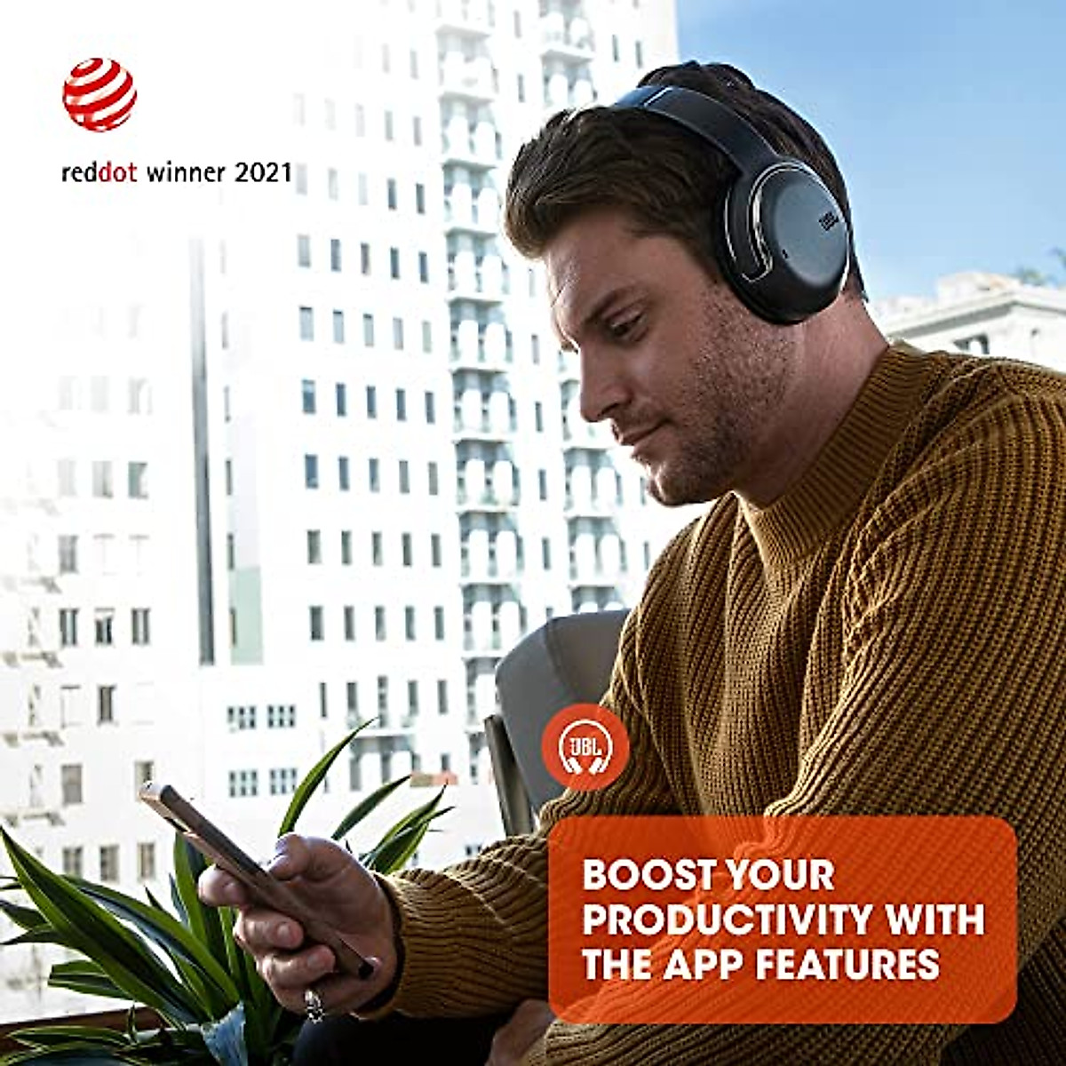 JBL Tour ONE Wireless Noise Cancelling Bluetooth Headphones, Hi-Res Audio, Perfect Voice Clarity Phone Calls, up to 50H Battery, Google Assistant and Amazon Alexa (Black) (Renewed)