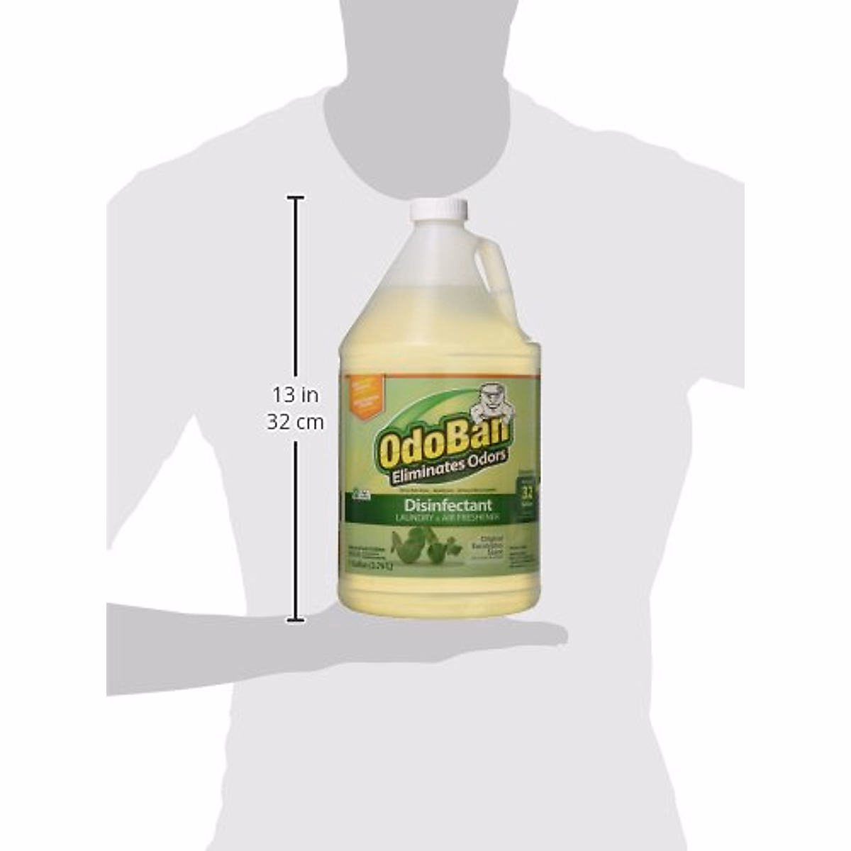 OdoBan Professional Disinfectant and Odor Eliminator Concentrate, 1 Gallon, Original Eucalyptus Scent