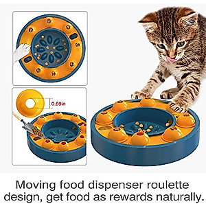 Puzzles Toy Used for Both Cats Dogs,Cat Brain Toys Kitten Mental Stimulation Kitty Mentally Stimulating Puzzle Feeder Best Interactive Indoor Treat Dispenser Food Dispensing Bowl Smart Game C