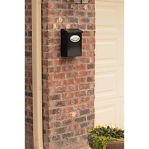 Gibraltar Mailboxes Designer Locking Medium Capacity Galvanized Steel Black, Wall-Mount Mailbox, DVK00000