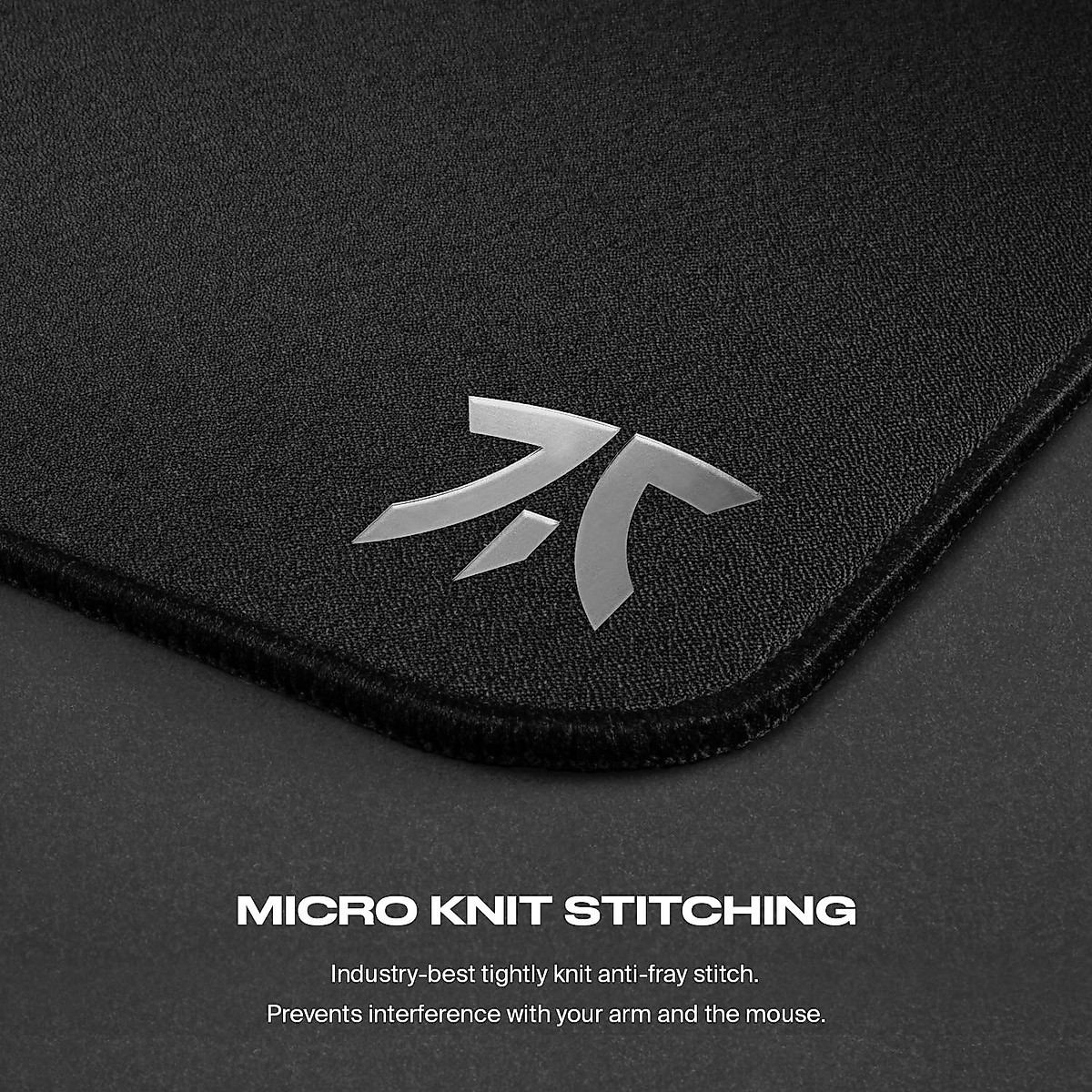 Fnatic | Dash XD | Pro Gaming Mouse Mat for Esports | Fast Surface | Stitched Edges and Anti-Slip Rubber Base | Size XXL | Black | Hybrid Fabric| 37.4"x19.7"x0.12"