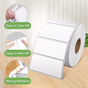 Nelko Genuine 3" x 1" Direct Thermal Label, Self-Adhesive Barcode Labels Compatible with Nelko PL70E Label Printers, No BPA & BPS, 1000 Labels (Commercial Grade)