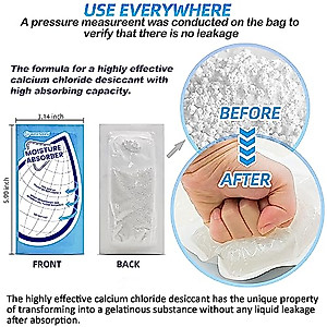 Wisesorb 25 Gram 10 Packs Moisture Absorbers, Dehumidifier Bags for Bathrooms, Basements, Rvs, Humidity Packets for Closet