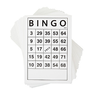 Juvale 180 Sheets Reusable Paper Bingo Cards Bulk for Adults, Disposable Number Game Set for Large Groups (4x6 in)