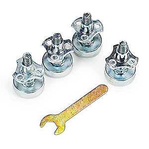 HanKun Adjustable Furniture Leveling Feet Furniture Leveler Tee Nut Kit 3/8-16 Inch Thread Size, Heavy Duty Furniture Legs for Cabinets or Tables to Adjust Height of Legs(Set of 4)