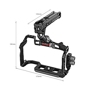 SmallRig R5/R6/R5 C Cage Kit for Canon R5/R6/R5 C, Camera Handheld Kit with Top Handle and Cable Clamp - 3830