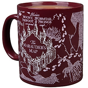 Harry Potter Marauder's Map Heat Changing Coffee Mug, 11oz - Marauders Map Image Reveals with Heat - Officially Licensed - Gift for Kids, Teens & Adults - Ceramic