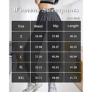 ASIMOON Grey Sweatpants for Women with Pockets Lightweight Loose-Fitting Jogger Pants Drawstring Running Workout Harem Pants