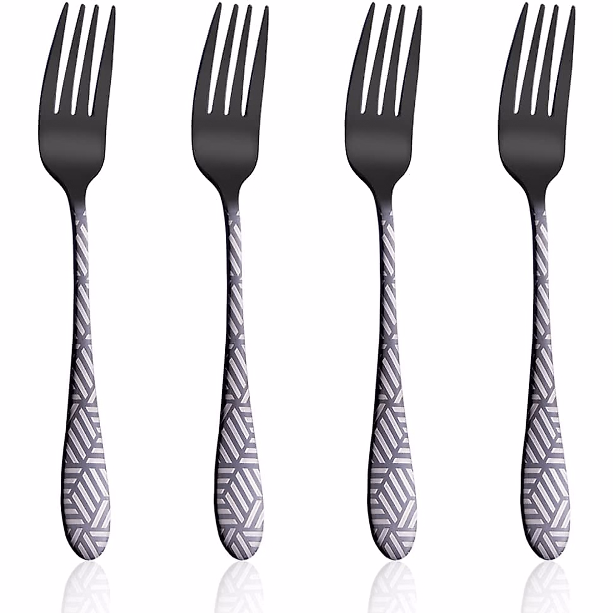 4Pieces Dinner Fork Stainless Steel Table Forks Cutlery Table Fork 8 Inch Mirror Polished Forks for Salads Pasta Steak Fish Chicken Pork and Other Foods