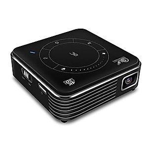 APAINI Mini Projector 4K DLP Android 9.0 Support Mini video Beamer Mobile Phone with Battery ( Color : E )