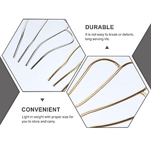 BESTOYARD 2pcs U Shaped Hair Fork Side Fork Style Hairpin 4 Prong Hair Updo Bun Hairpin Sticks Alloy Hair Clips Grips Hair Styling Accessories for Women Girls