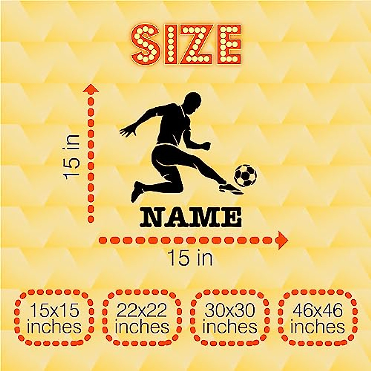 Personalized Soccer Player Wall Decal - Perfect Sports Decor for Boys Bedroom or Soccer Room - Soccer Wall Stickers and Decals for Customized Soccer Wall Decor and Football Fans